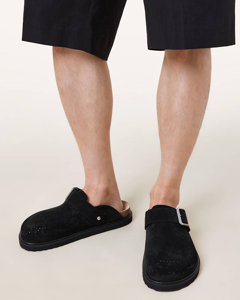 Randal Suede Mules Black | ALLSAINTS US